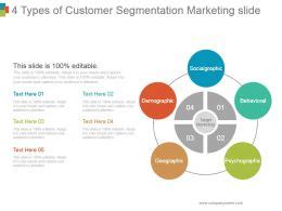 4 Types Of Customer Segmentation Marketing Slide Powerpoint Ideas PowerPoint Presentation