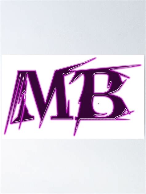 Initials Mb Poster For Sale By Crds2222 Redbubble