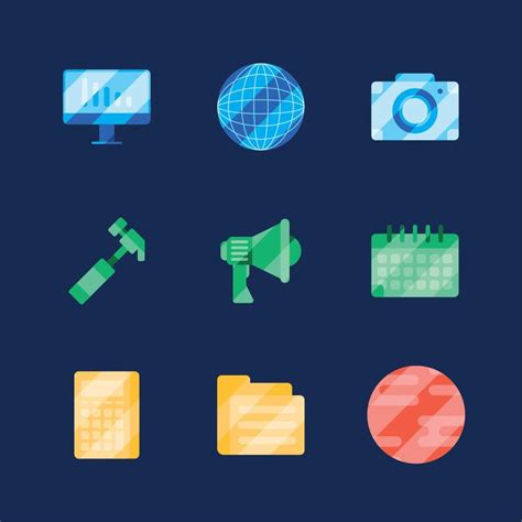 Nine Social Media Glassmorphism Icons 13697894 Vector Art At Vecteezy
