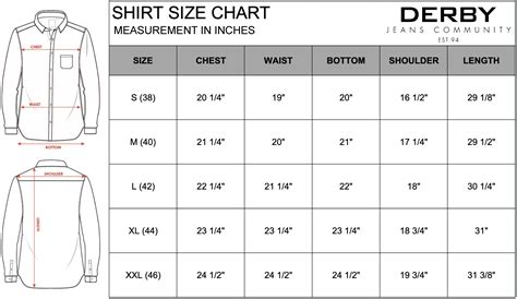Shirt Sizes Chart Adult Clothing Size Guide Science Museum Shop