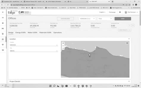 Simulate Project Data Input Fields And Site Locations In Edge