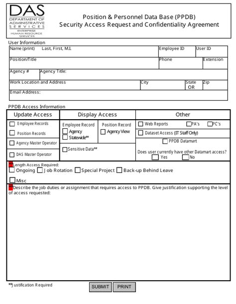 Security Access Request Form Templates Pdf Download Fill And Print For Free Templateroller