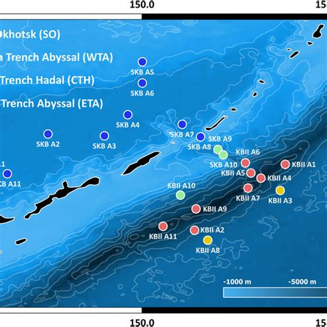 Sampling Area Map Kuril Kamchatka Trench Region Overview Of Sampling