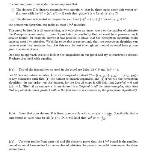 Solved In Class We Proved That Under The Assumptions That Chegg