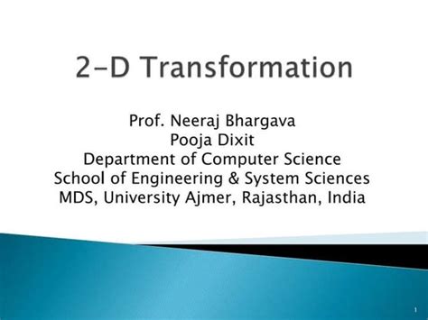 computer graphics basic transformation pptx
