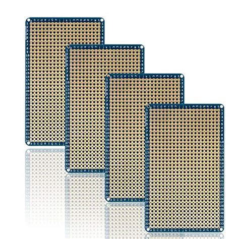 Treedix 4 Pcs Solderable Breadboard Universal Board Pcb Prototype Shield Board Double Sided