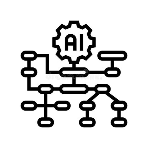 Algorithm Transparency Line Icon Vector Illustration Stock Illustration