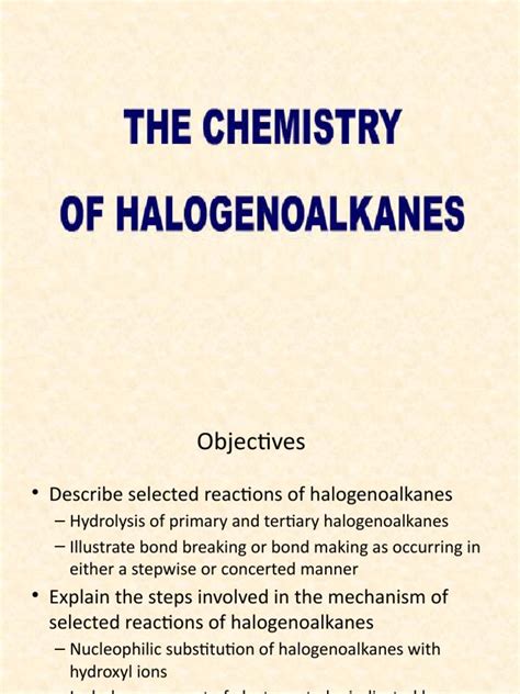 Halogenoalkanes Class Pdf