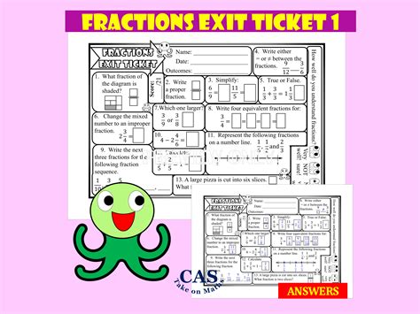 Fractions Exit Tickets Ks2 Ks3 Maths Exit Tickets Teaching Resources