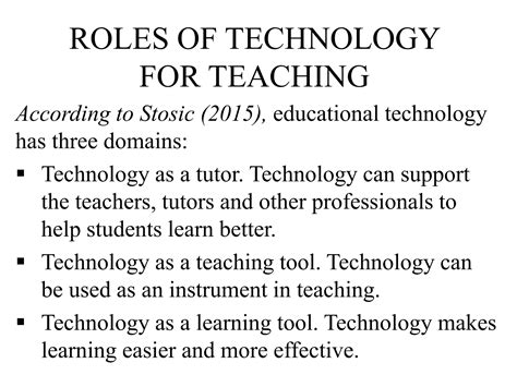 Lesson 2 Pptx Roles Of Technology For Teaching And Learning Ppt