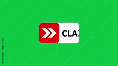 Green Screen Animation Of Claim Now Push Button With Pointer Simple Animation Of Cursor Icon