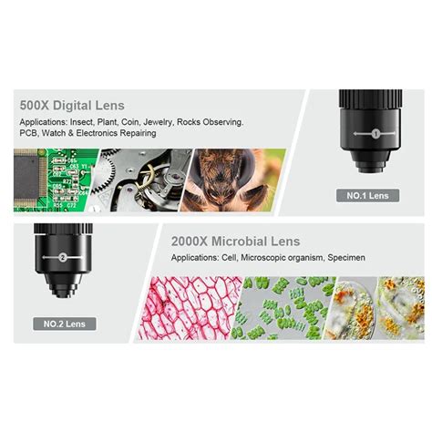 2000x Digital Microscope With 11 Led Lights Usb And Wifi Microbial Lens