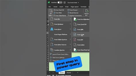 First Step Of Power Query Exceltips Excel Businessanalysis