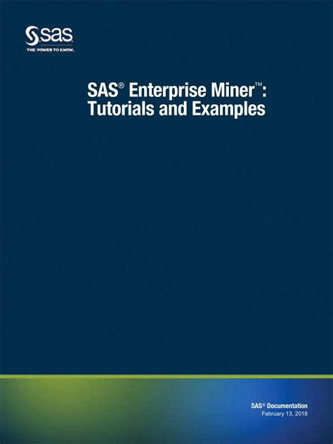 PDF SAS Enterprise Miner Tutorials And Examples DOKUMEN TIPS