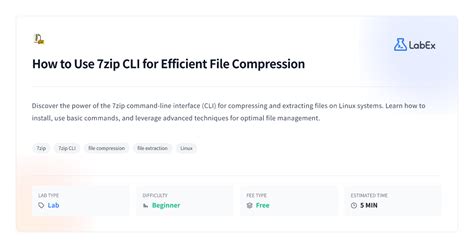 how to use 7zip cli for efficient file compression labex