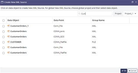 working with xml source instance transform