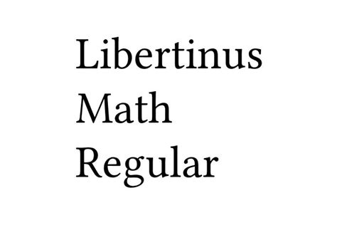 Libertinus Math Regular Font Free Font Download