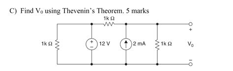 solved c find v0 using thevenin s theorem 5 marks