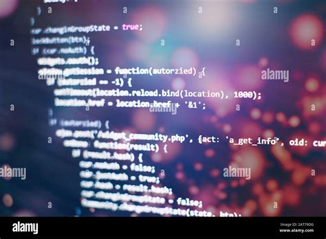 Monitor Closeup Of Function Source Codewriting Programming Functions
