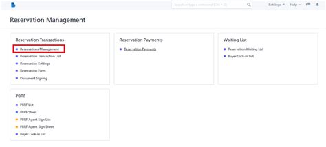 reservation management reservation transactions