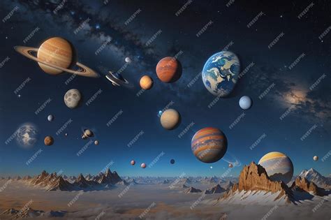 Premium Ai Image Planetary Bodies In The Sky