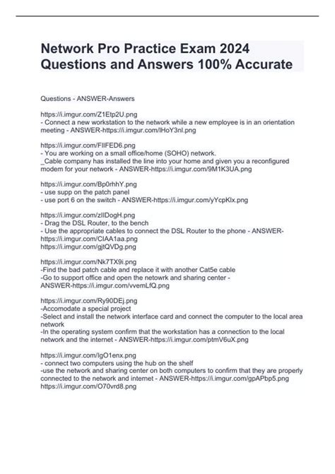 Network Pro Practice Exam 2024 Questions And Answers 100 Accurate Network Pro Stuvia Us