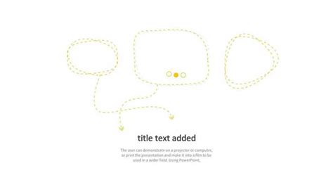 Three Circles With Yellow Line Going Through Them PowerPoint Template