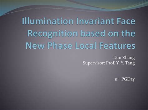 Ppt Illumination Invariant Face Recognition Based On The New Phase