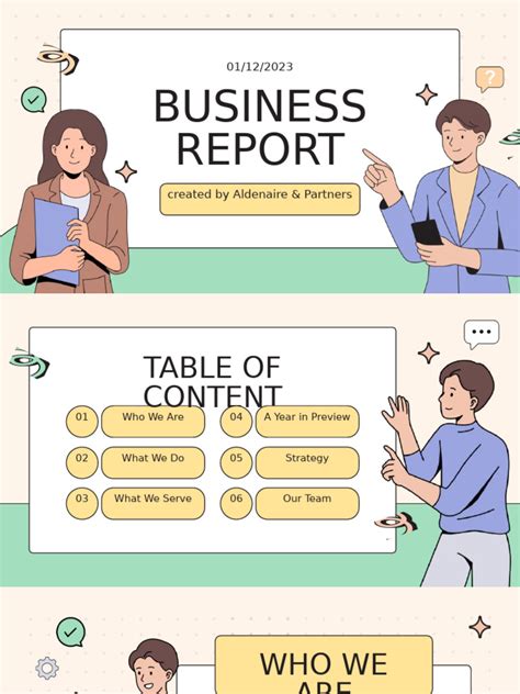 Pastel Cute Illustrative Business Report Presentation Pdf