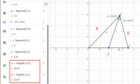Geometry In The Triangle Abc Ab 8 Bc 7 Ca 6 Let E Be A Point On Bc Mathematics