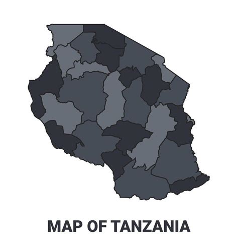 Tanzania Political Map Border Of Regions Outline Set 56587561 Vector Art At Vecteezy