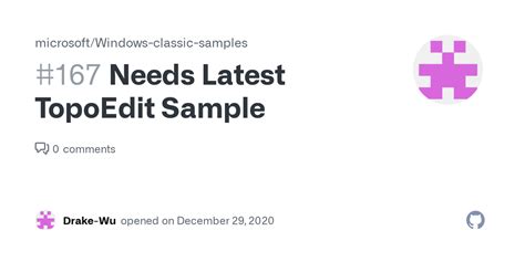 needs latest topoedit sample · issue 167 · microsoft windows classic
