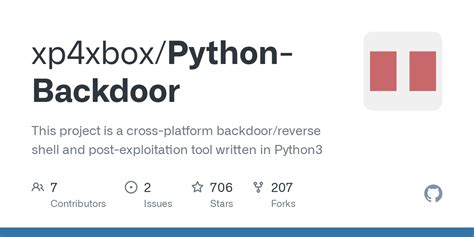 Github Xp4xboxpython Backdoor This Project Is A Cross Platform Backdoorreverse Shell And