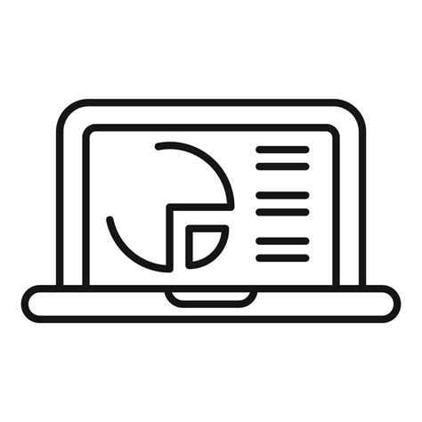 Laptop Showing Statistical Business Graph On Screen 47635469 Vector Art At Vecteezy