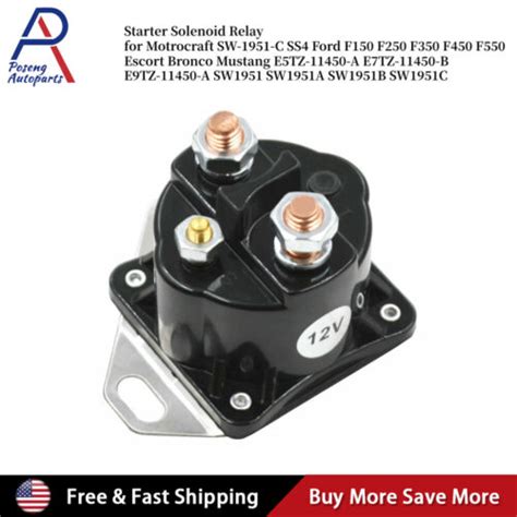 12V Starter Solenoid Switch Relay E9TZ-11450-B for Ford Mustang F150 ...