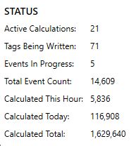 Calc Events Status Screen Version Calculation Server Canary Community