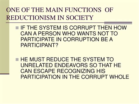 Ppt Reductionism And Complexitycontinuum Or Dichotomy Powerpoint