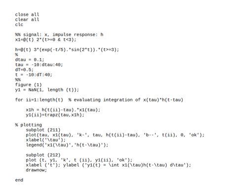 Solved In Mathlab Plot The Output Signals In Three Separate