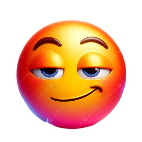 Winking Emoji Dengan Alis Terangkat Yang Mengekspresikan Kepercayaan