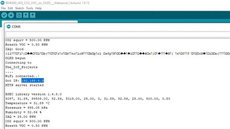 Bme680 Indoor Air Quality Monitoring With Esp32 Iot Projects Ideas