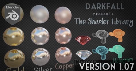 darkfall blender add on the shader library [version 1 07] ui and
