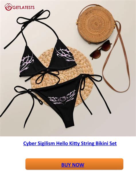 Cyber Sigilism Hello Kitty String Bikini Set By Getlatests Print The