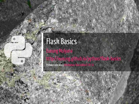 Flask Basics Speaker Deck