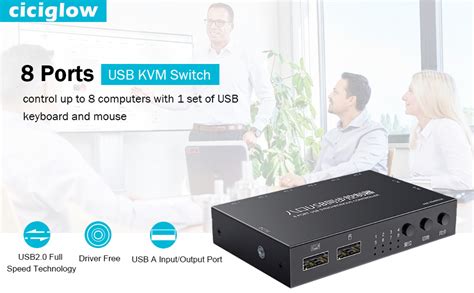 Amazon Com USB Switch Selector Ports USB KVM Switch USB Synchronizer For Mouse Keyboard