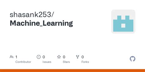 GitHub Shasank253 Machine Learning