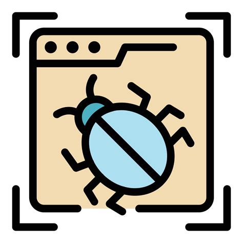 Internet Bug Icon Color Outline Vector 15075628 Vector Art At Vecteezy