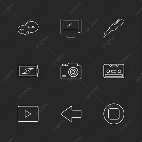 Messages Vector Png Images Message Monitor Cutter Battery Icons