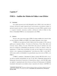 FMEA Análise dos Modos de Falha e seus Efeitos fmea an lise dos modos de falha e seus