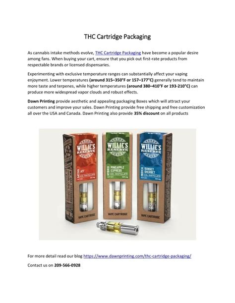 PPT THC Cartridge Packaging PowerPoint Presentation Free Download ID 12305257