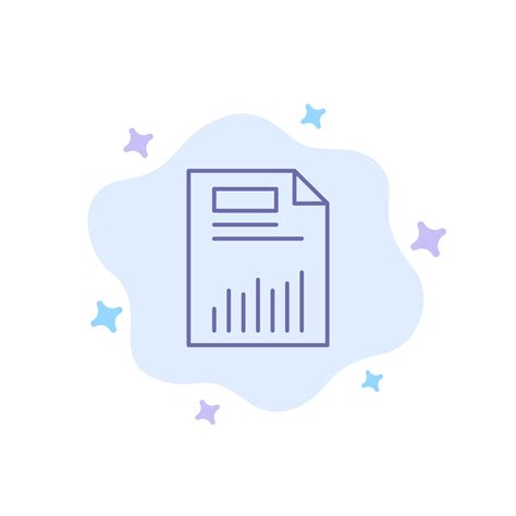 Document Business Chart Finance Graph Paper Statistics Blue Icon On Abstract Cloud Background